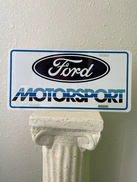 Ford Motorsport Retro Aluminum Vanity License Plate – Trip Zip Designs ...
