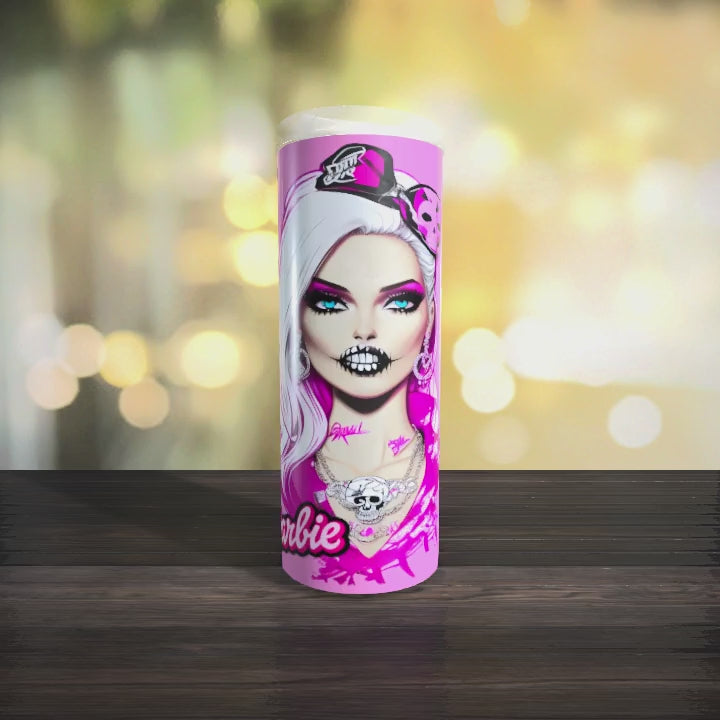 Barbie Skull Pink Halloween Tumbler – Trip Zip Designs & Custom Tees
